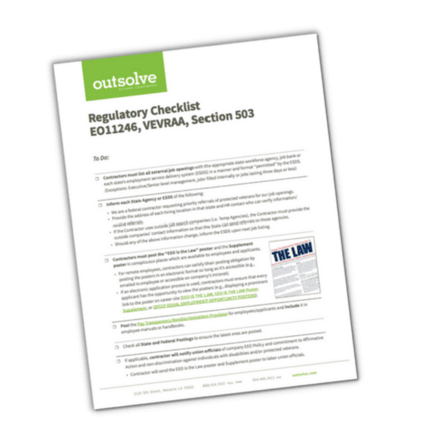 Download OFCCP Compliance Checklist | OutSolve Blog